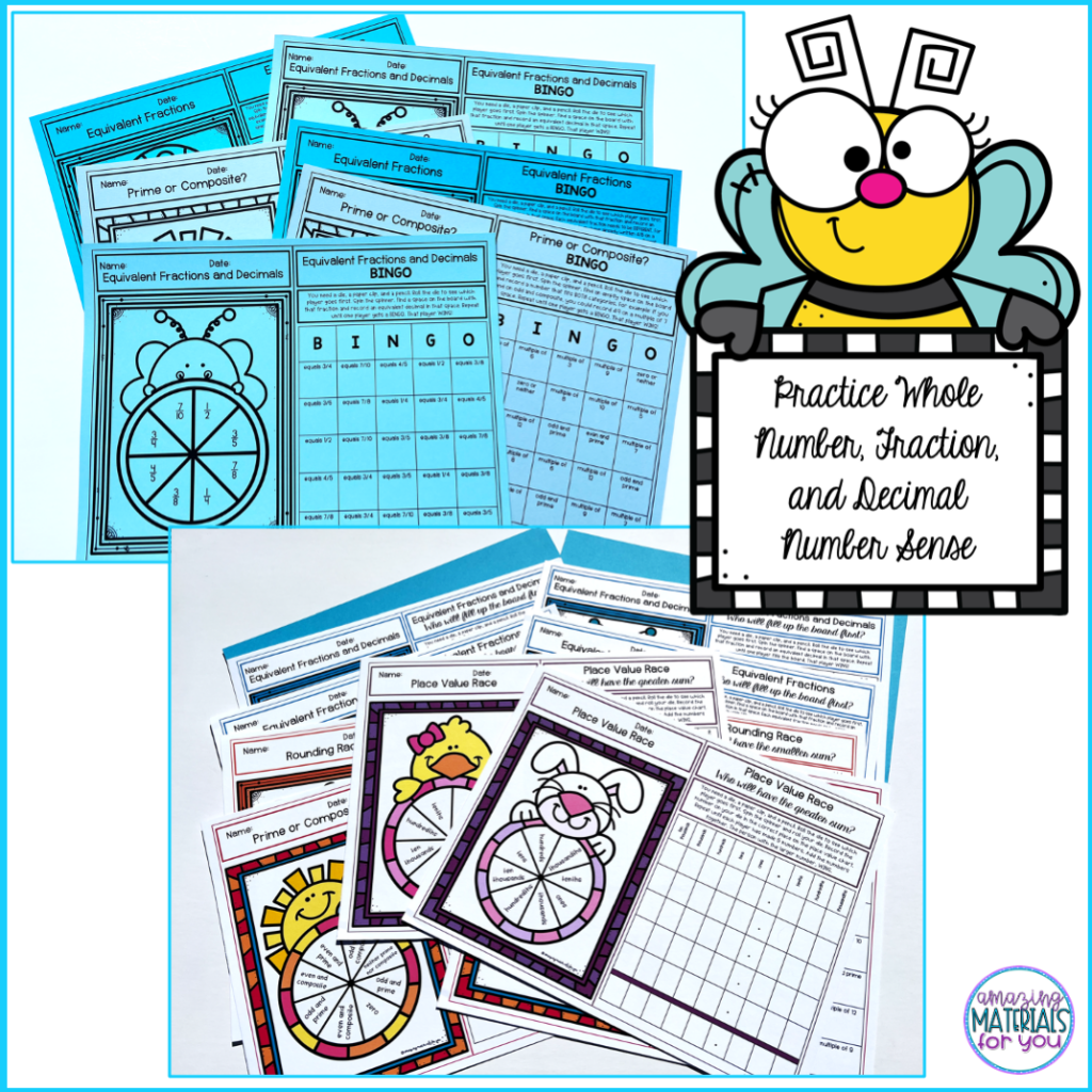 Math Test Prep Spinner Games | Number Sense | Made By Teachers
