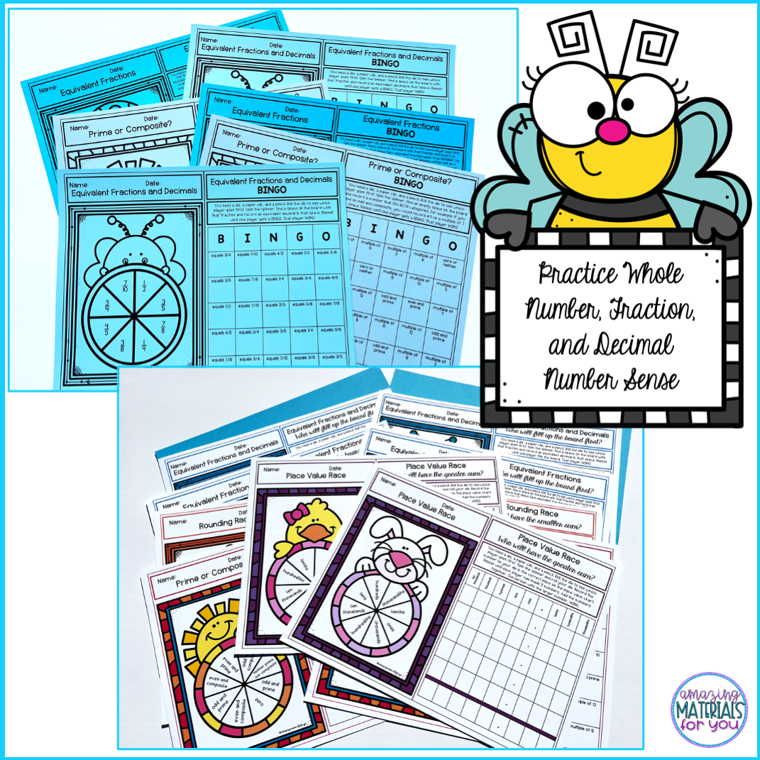 Math Test Prep Spinner Games | Number Sense | Made By Teachers