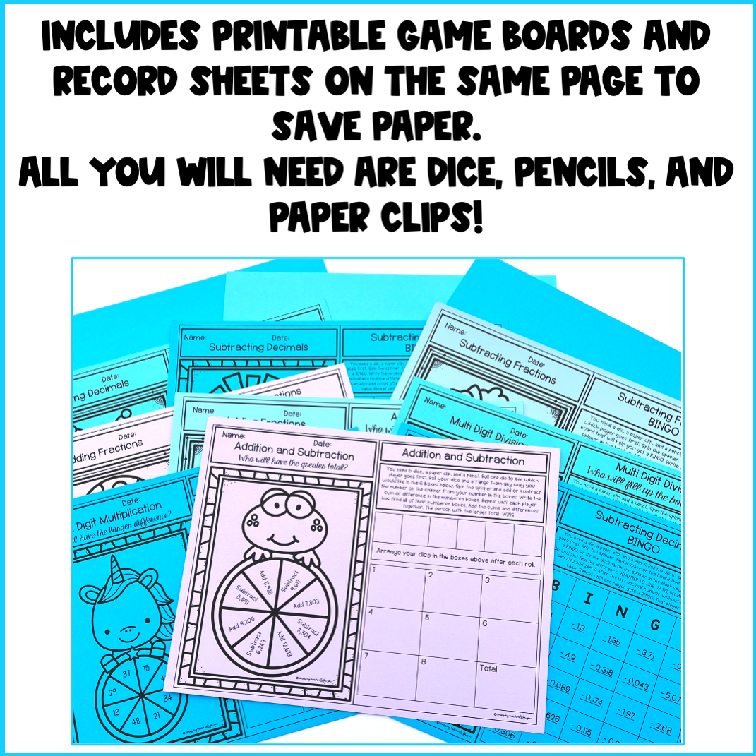 Math Test Prep Spinner Games | Operations 1 | Made By Teachers