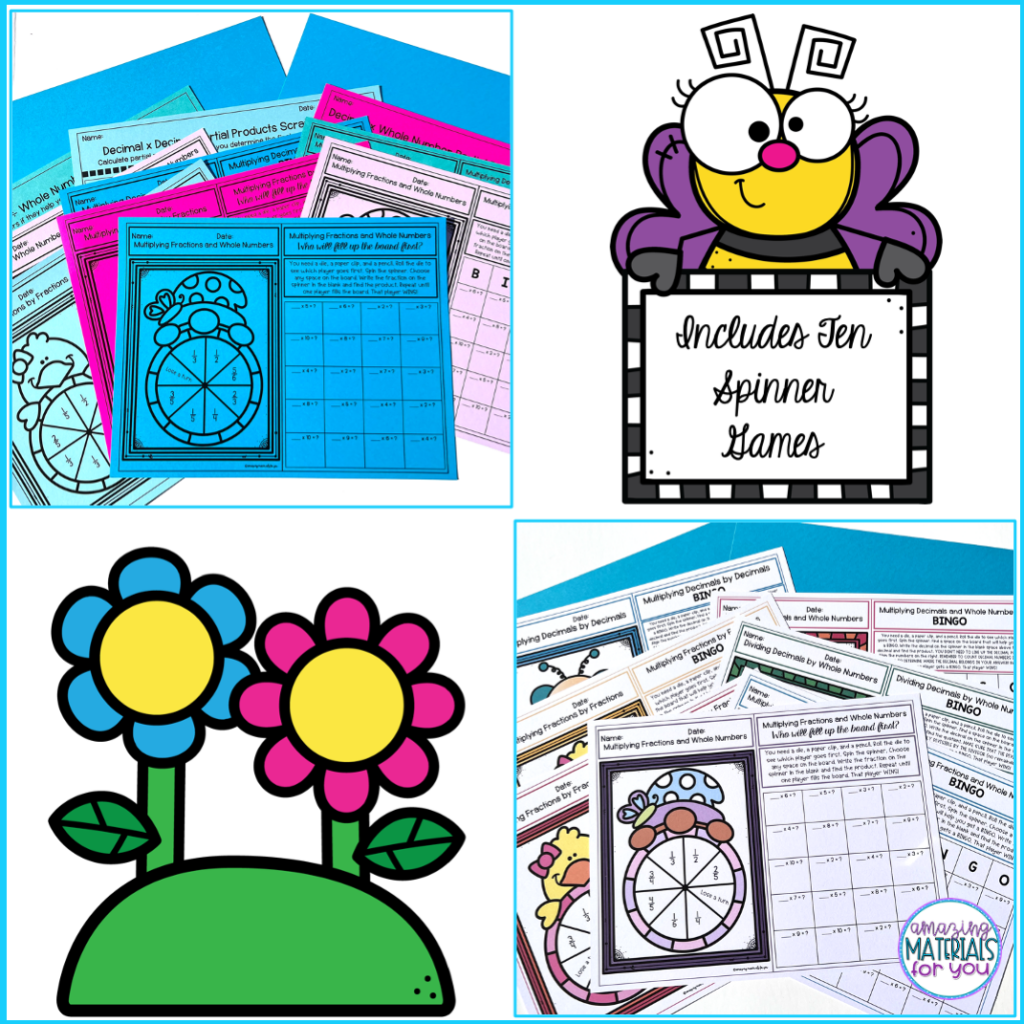 Math Test Prep Spinner Games | Operations 2 | Made By Teachers