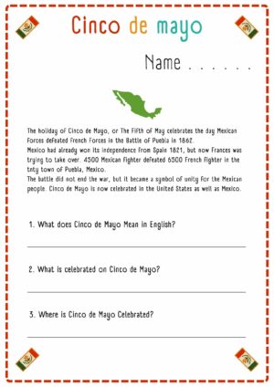 Cinco de Mayo Reading Comprehension Activity | Made By Teachers