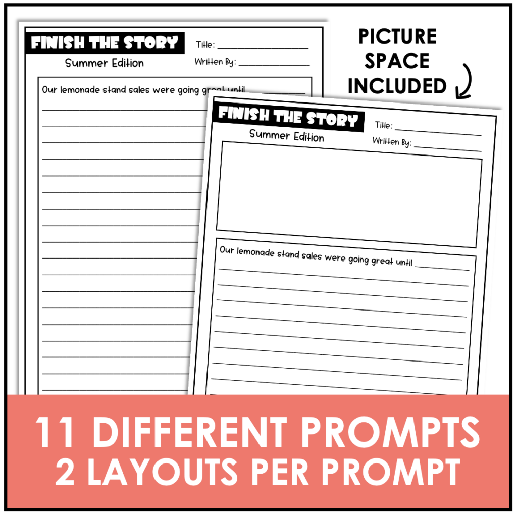 Summer Writing Prompts - Finish the Story Creative Writing for End of ...