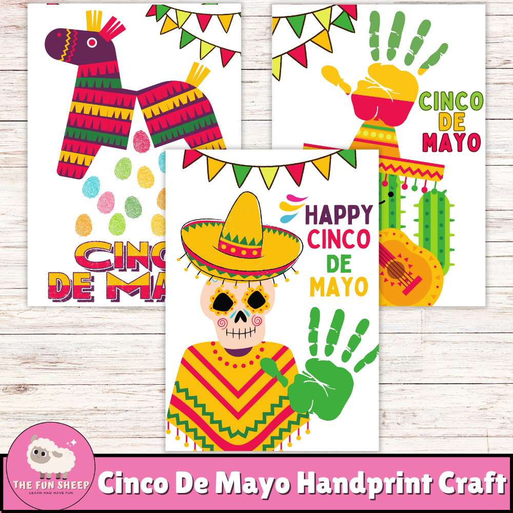 Cinco De Mayo Handprint Craft, Art | Cinco De Mayo Activities for PreK ...