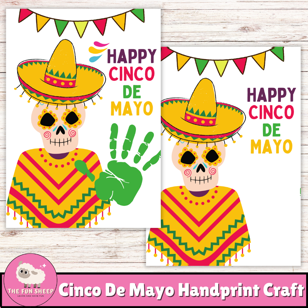 Cinco De Mayo Handprint Craft, Art | Cinco De Mayo Activities for PreK ...