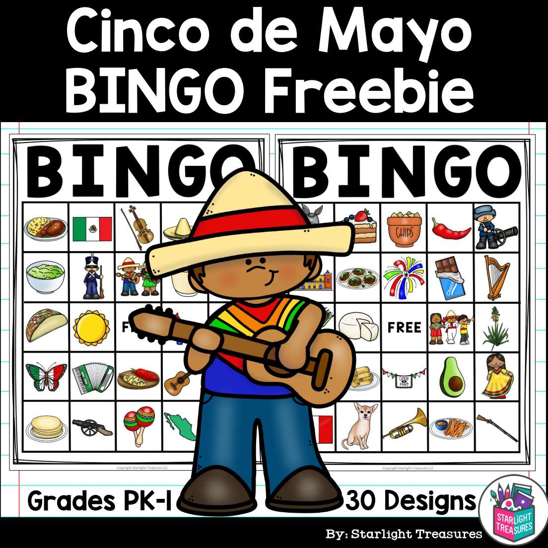 Cinco de Mayo Bingo Cards for Early Readers - Cinco de Mayo Bingo ...