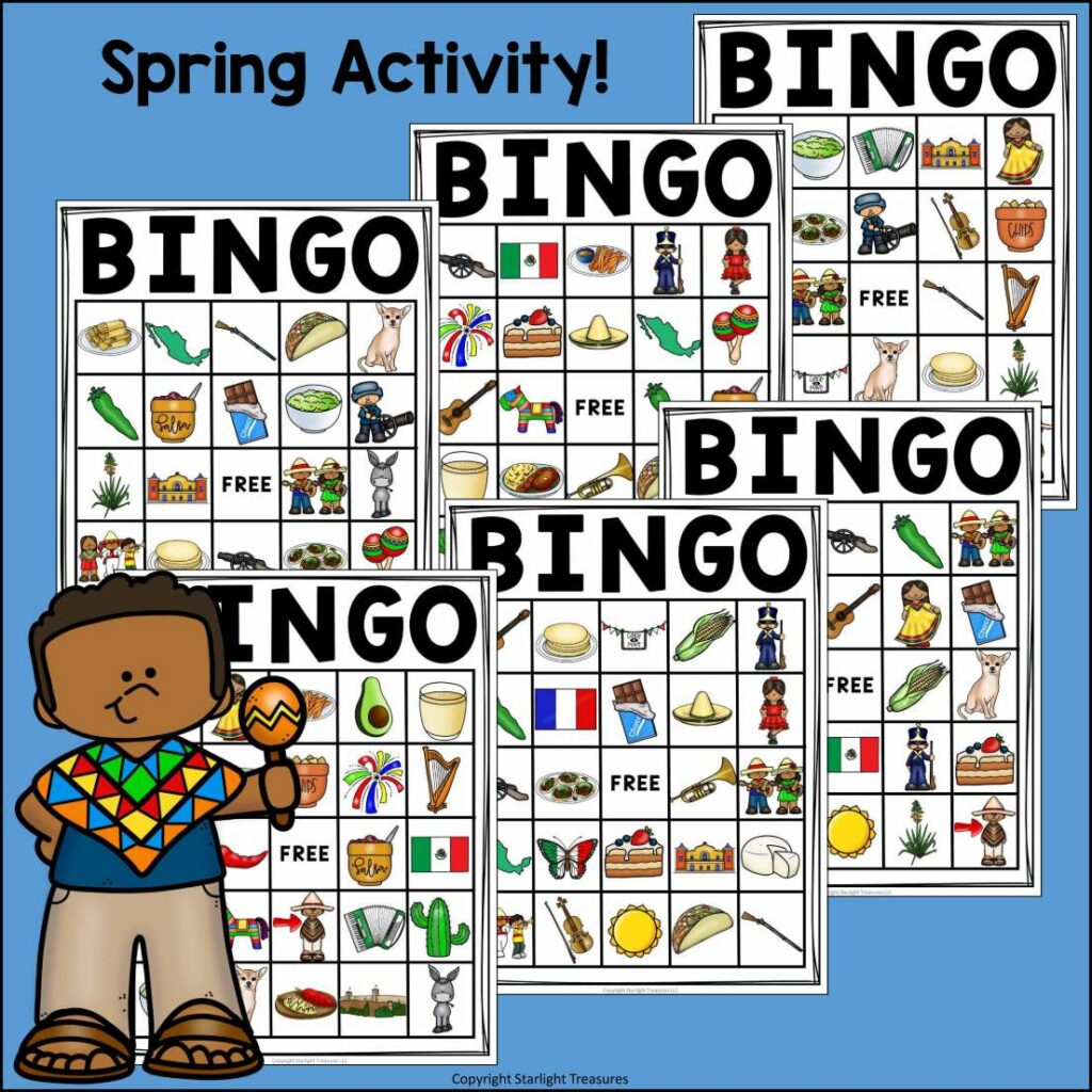 Cinco de Mayo Bingo Cards for Early Readers - Cinco de Mayo Bingo ...