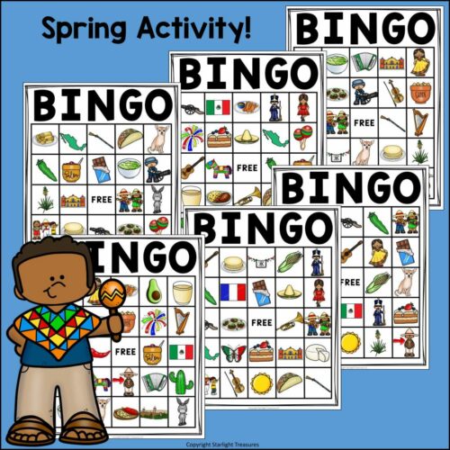 Cinco de Mayo Bingo Cards for Early Readers - Cinco de Mayo Bingo ...