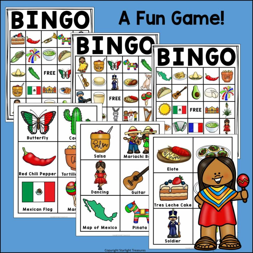 Cinco de Mayo Bingo Cards for Early Readers - Cinco de Mayo Bingo ...