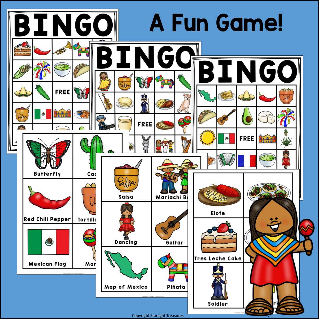 Cinco de Mayo Bingo Cards for Early Readers - Cinco de Mayo Bingo ...
