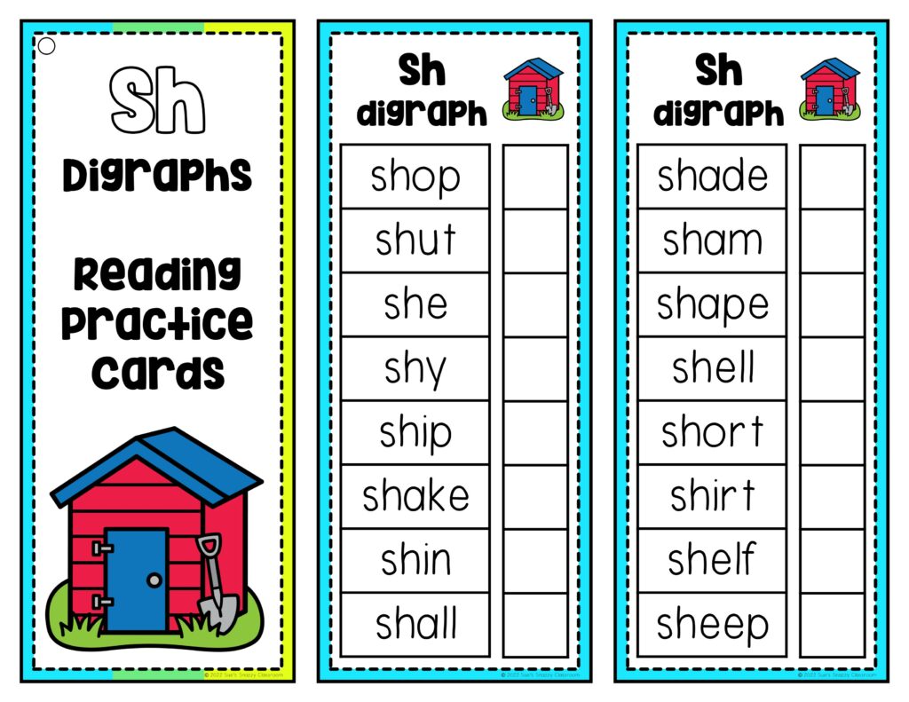 Digraph and Blends - Reading Practice and Fluency Cards - Word Review ...
