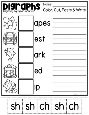 Beginning and Ending Digraph Practice Worksheets | No-Prep Phonics ...