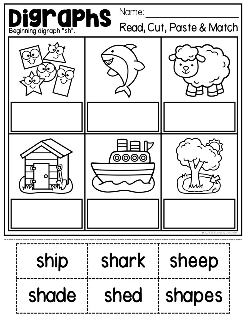Beginning and Ending Digraph Practice Worksheets | No-Prep Phonics ...