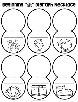 Beginning Digraph Necklace Craft | Digraph Practice Activity | Made By ...