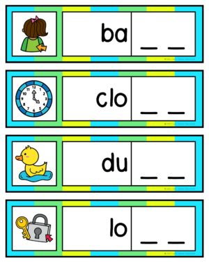 Beginning and Ending Digraph Activity Cards | Write and Wipe Phonics ...