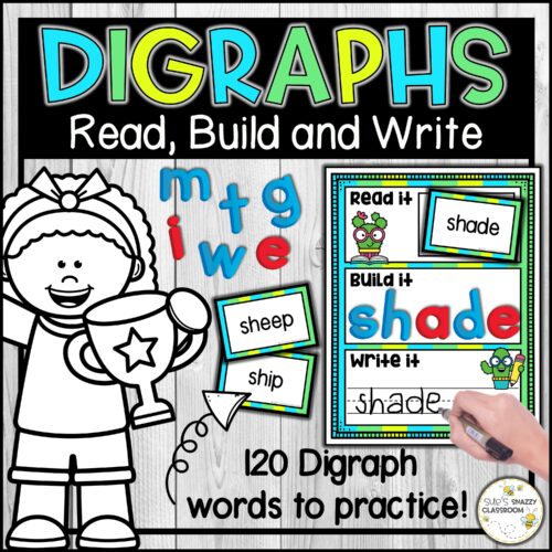 Digraph Practice Activity | Read Build and Write Phonics Center | Made ...