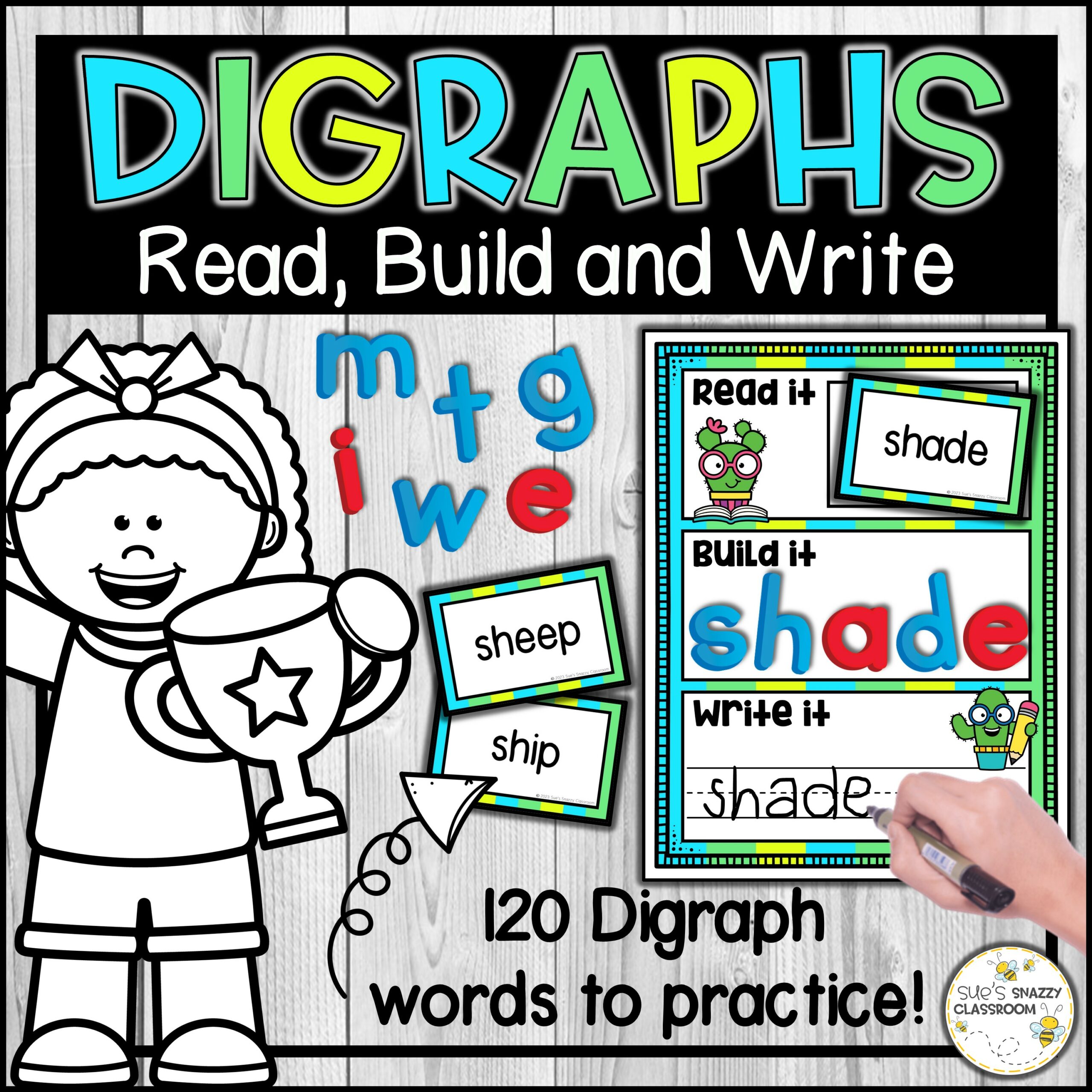 Digraph Practice Activity | Read Build and Write Phonics Center | Made ...