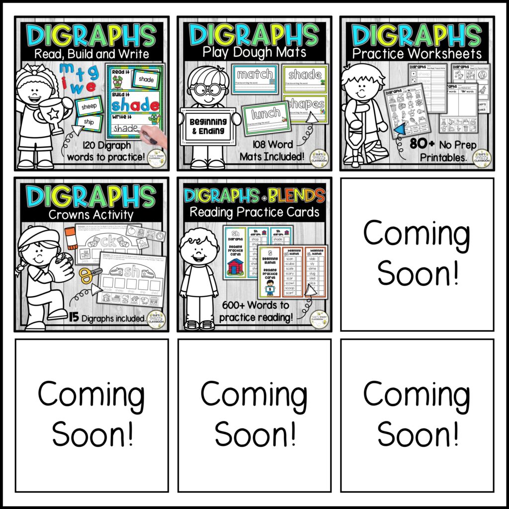 Beginning and Ending Digraph Activities Growing Bundle | Made By Teachers
