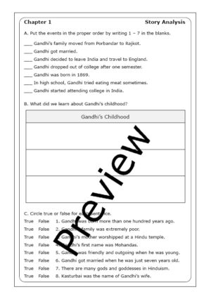 Meachen Rau "Who Was Gandhi?" worksheets | Made By Teachers