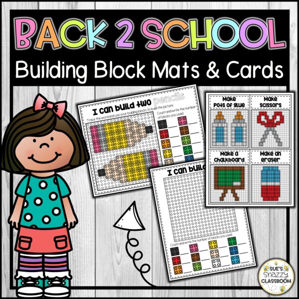 Back to School Building Blocks Activity | Fine Motor Task Cards | Math ...