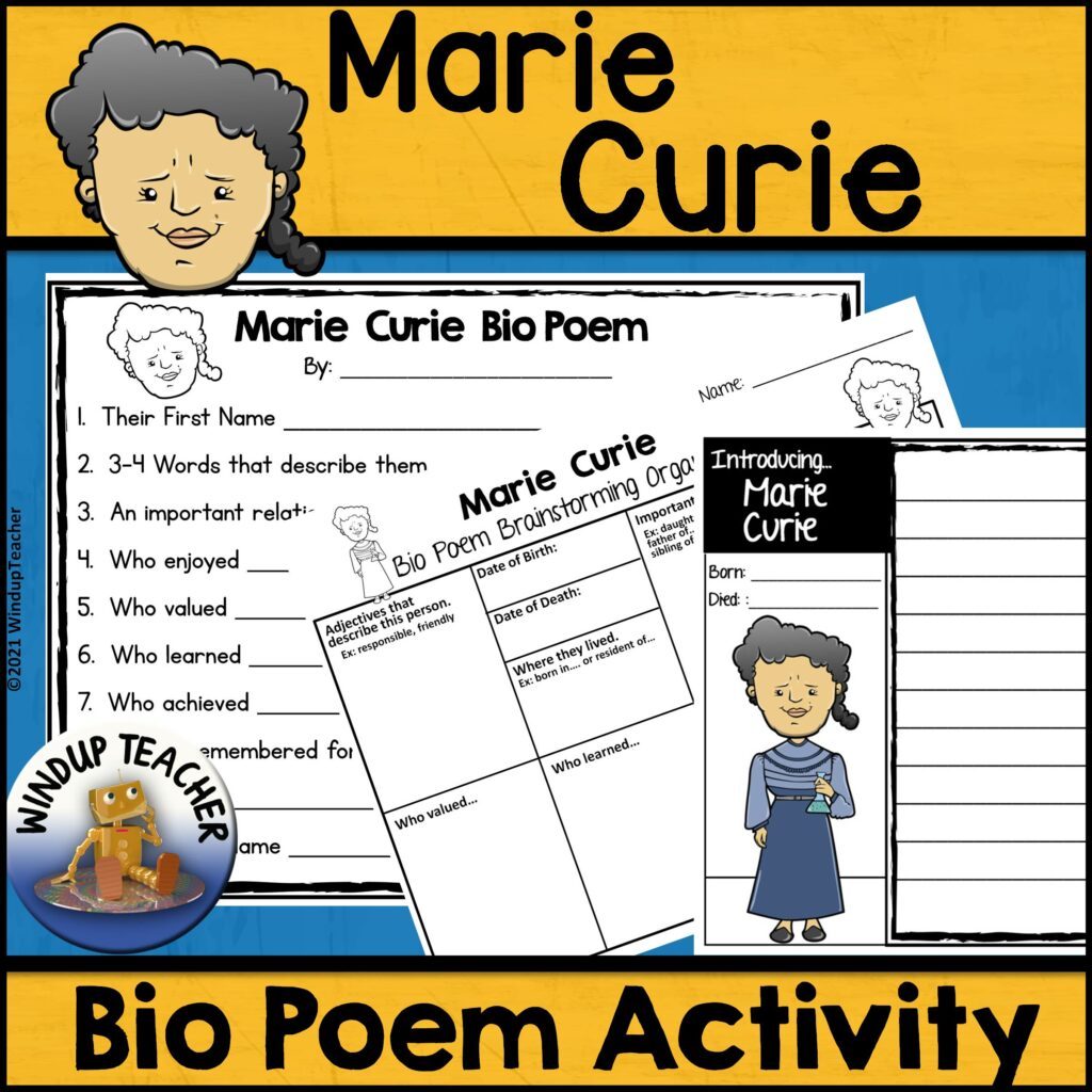 Marie Curie Poem Writing Activity | Made By Teachers