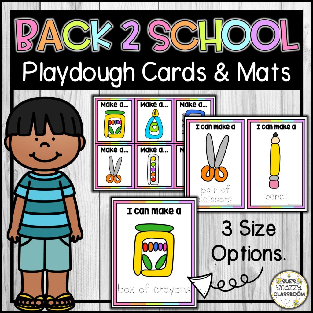 Back to School Playdough Cards and Mats | Fine Motor Skills Practice ...