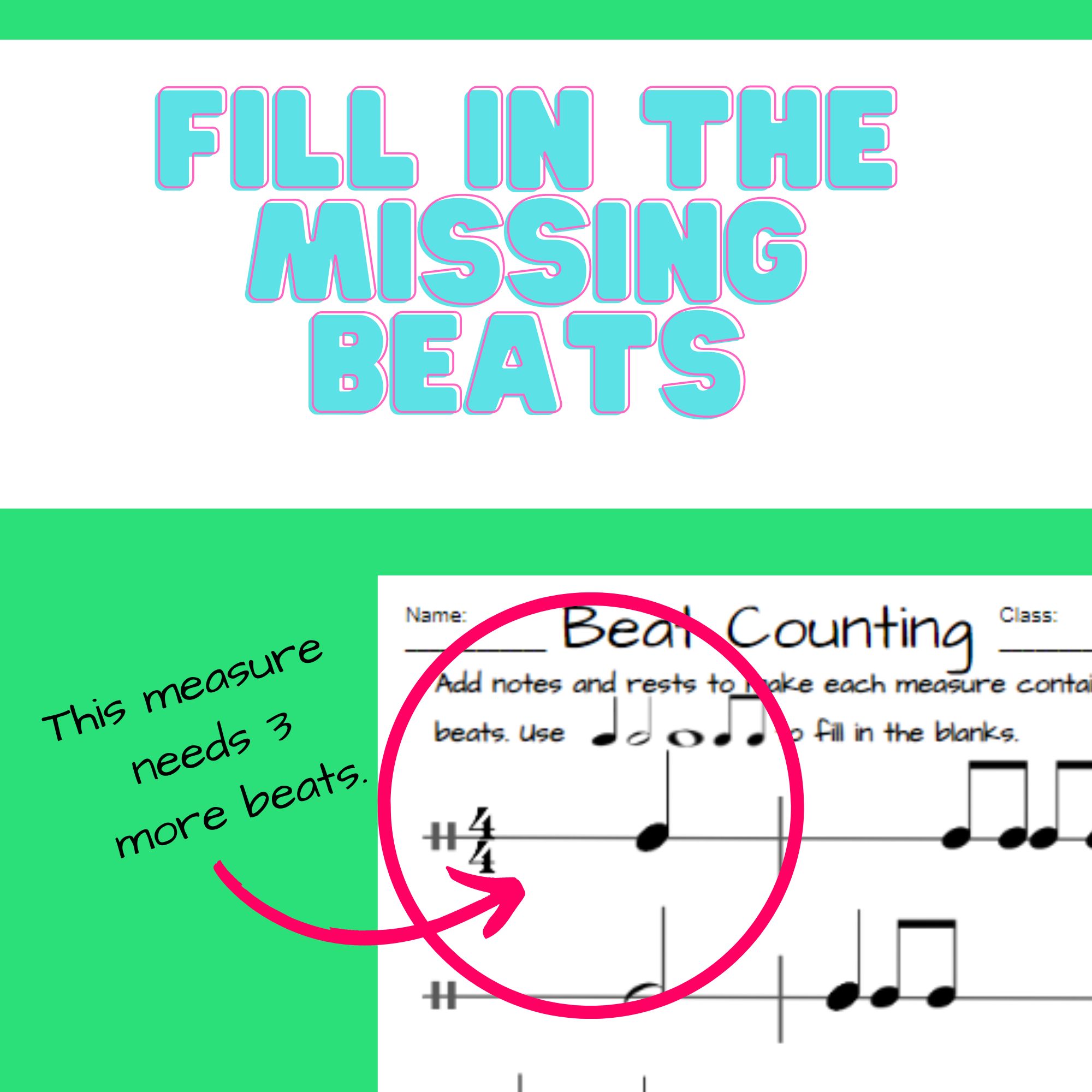 Beat Counting Worksheet Set | Made By Teachers