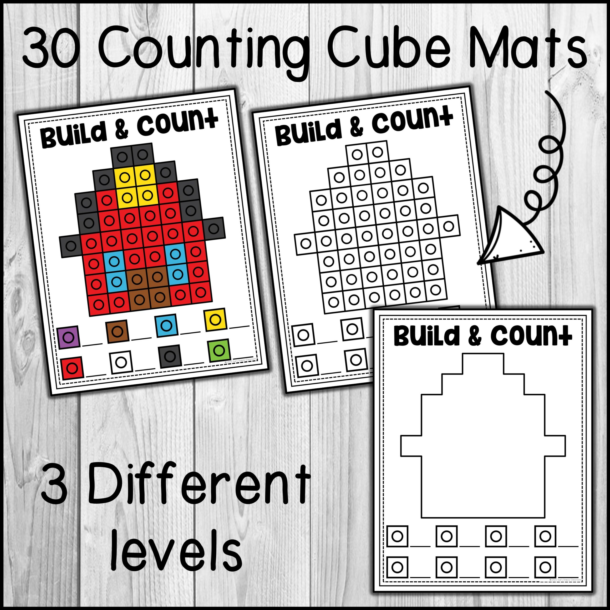 Back to School Snap Cubes Activity Mats | Fine Motor Task Cards | Math ...