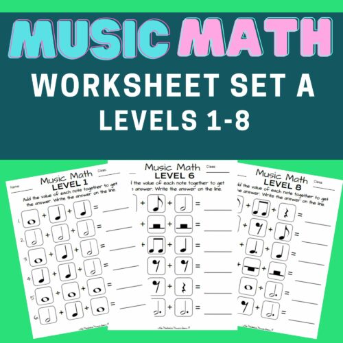 Music Math Worksheet Set | Made By Teachers