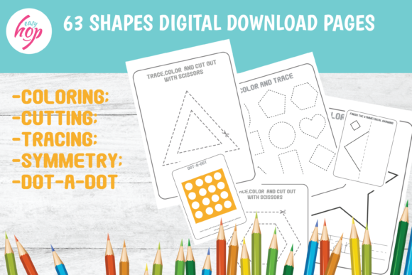 63 Shapes Pages Preschool Set | Made By Teachers