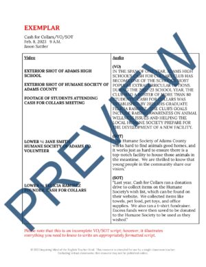 Preparing and Writing for a Video Broadcast (Journalism, Mass Media ...