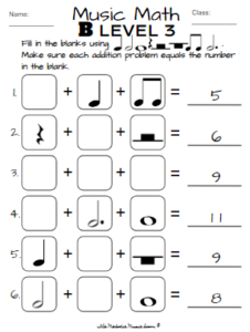 Music Math Worksheet Set 2 | Made By Teachers