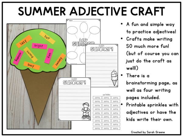 Summer Ice Cream Craft & Writing | Made By Teachers