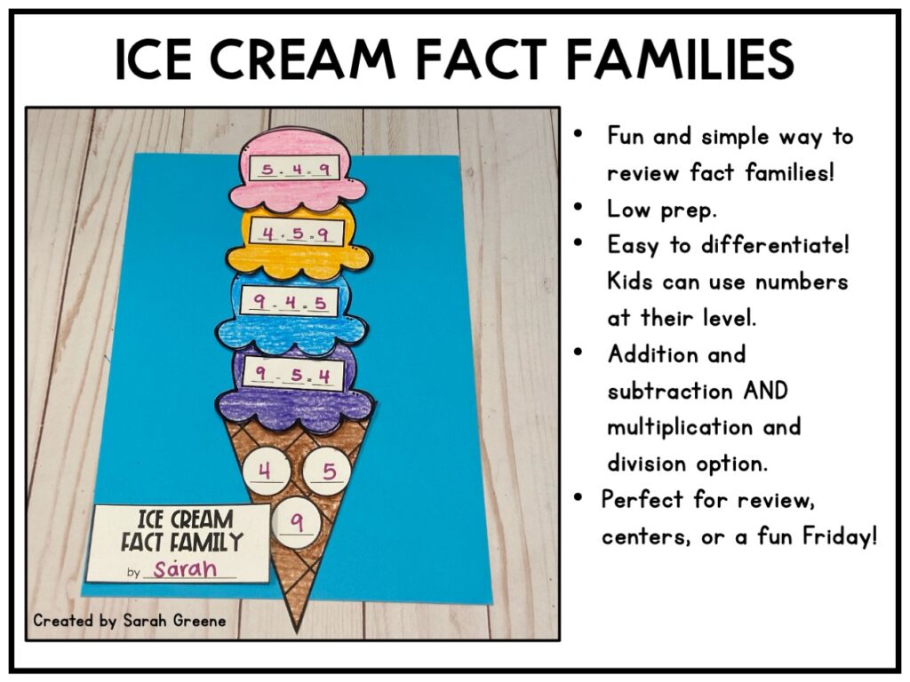 Summer Ice Cream Fact Family Craft | Made By Teachers