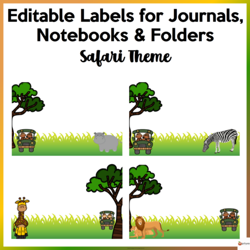 Safari Theme Bundle Name Tags, Labels, and Awards | Made By Teachers