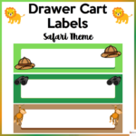 Safari Theme Drawer Cart Labels Editable | Made By Teachers