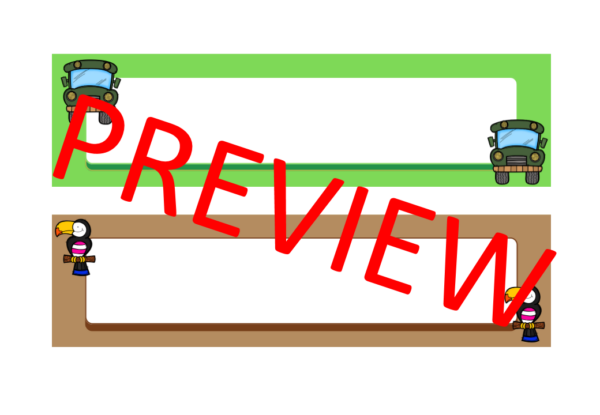 Safari Theme Drawer Cart Labels Editable | Made By Teachers