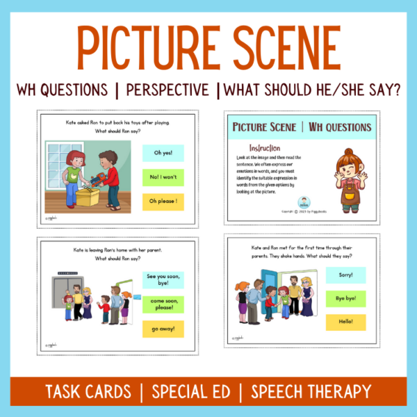Picture scene Wh questions Perspective | Made By Teachers