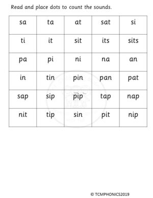 PHONICS - GROUP 1 (s, a, t, i, p, n) - Made By Teachers