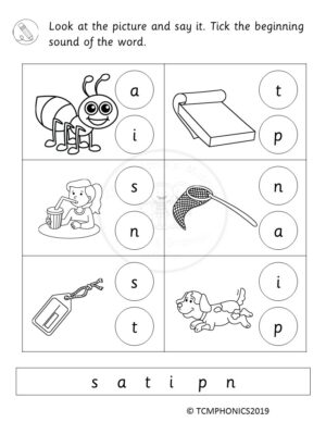 PHONICS - GROUP 1 (s, a, t, i, p, n) | Made By Teachers