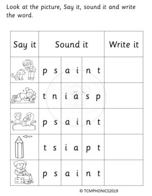 PHONICS - GROUP 1 (s, a, t, i, p, n) - Made By Teachers
