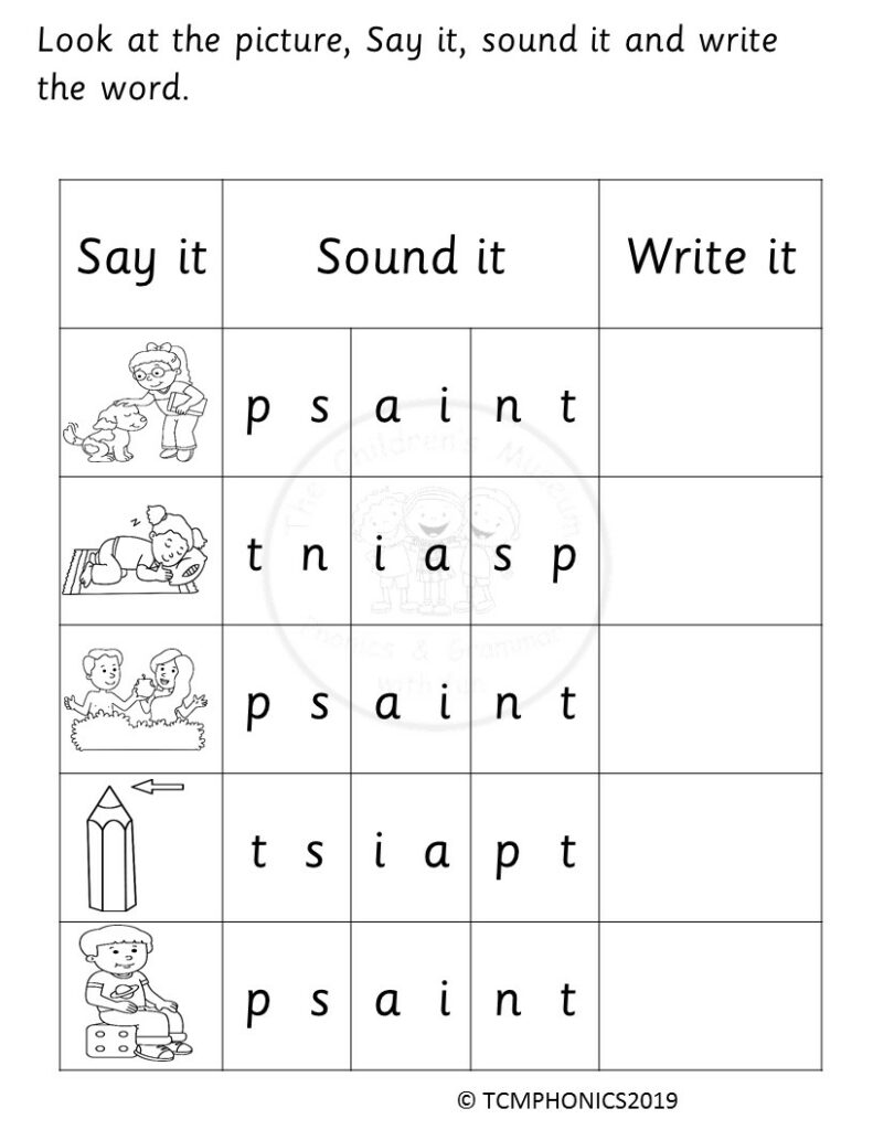 PHONICS - GROUP 1 (s, a, t, i, p, n) | Made By Teachers