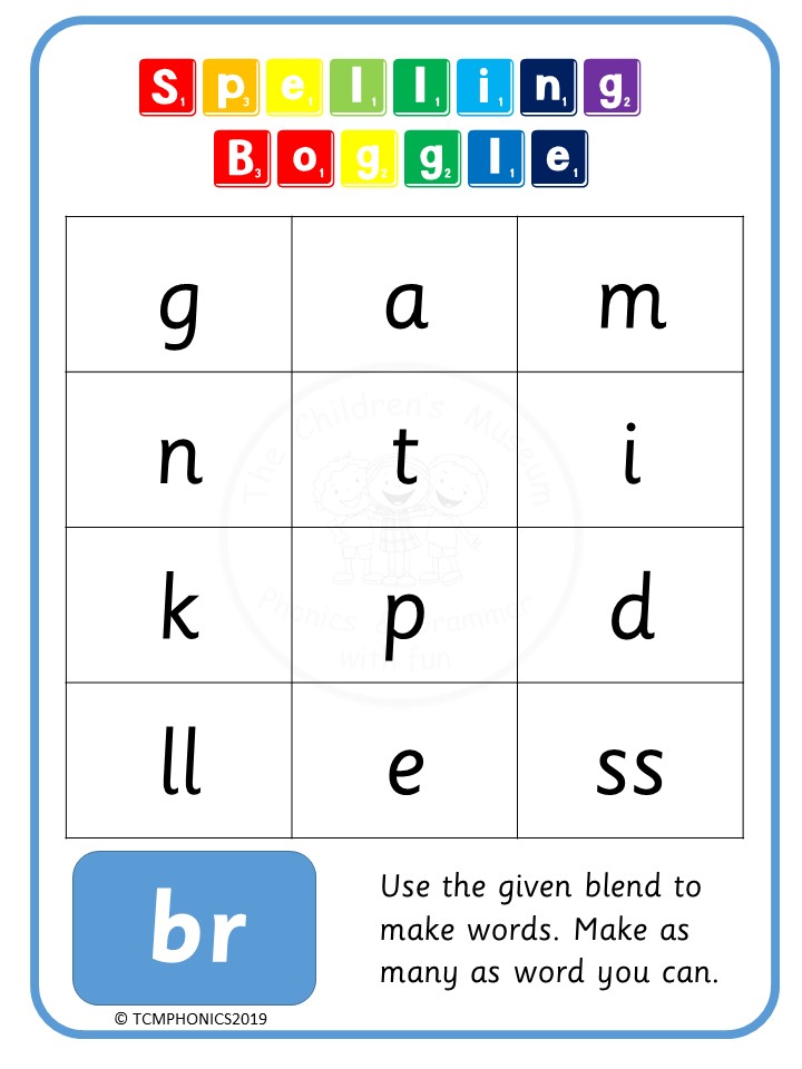 PHONICS - SPELLING BOGGLE (CONSONANT BLENDS) | Made By Teachers