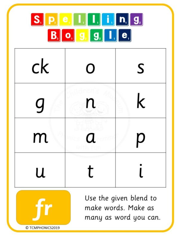PHONICS - SPELLING BOGGLE (CONSONANT BLENDS) | Made By Teachers