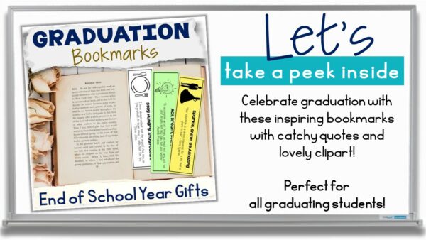 Graduation Bookmarks - Inspirational Quotes End of School Year Gift ...