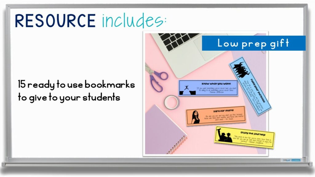 Graduation Bookmarks - Inspirational Quotes End of School Year Gift ...