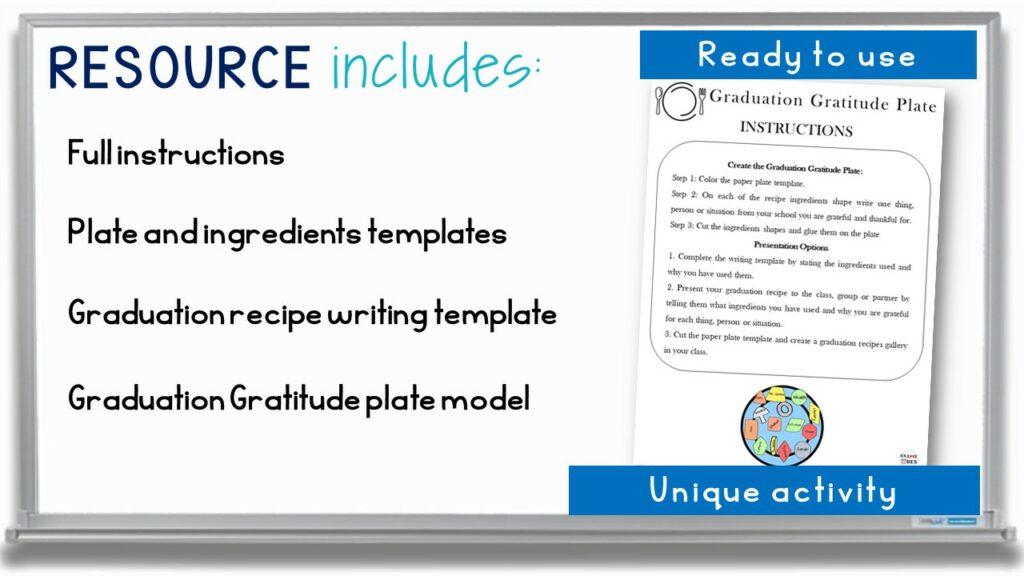 Graduation Craft - End of the School Year SEL Writing Gratitude ...