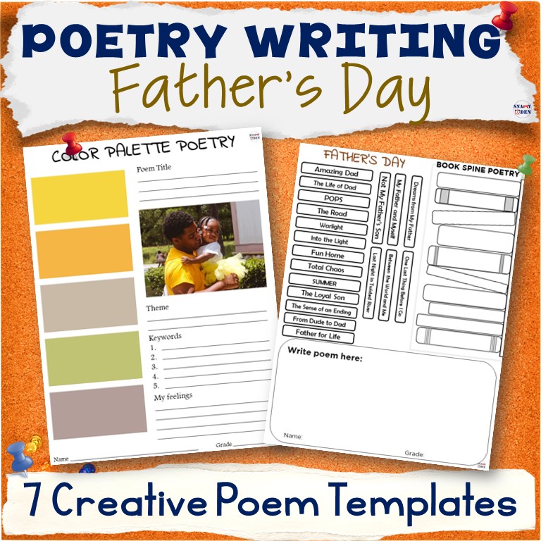 Father's Day Poetry Writing Activities - Poem Templates - Print and ...