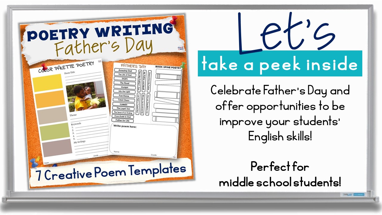 Father's Day Poetry Writing Activities - Poem Templates - Print and ...