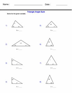 Triangle Angle Sum - Triangle Worksheets | Made By Teachers