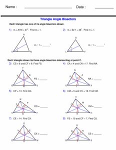 Angle Bisectors - Triangle Worksheets | Made By Teachers